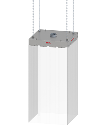 Absaughauben für industrielle Prozesse